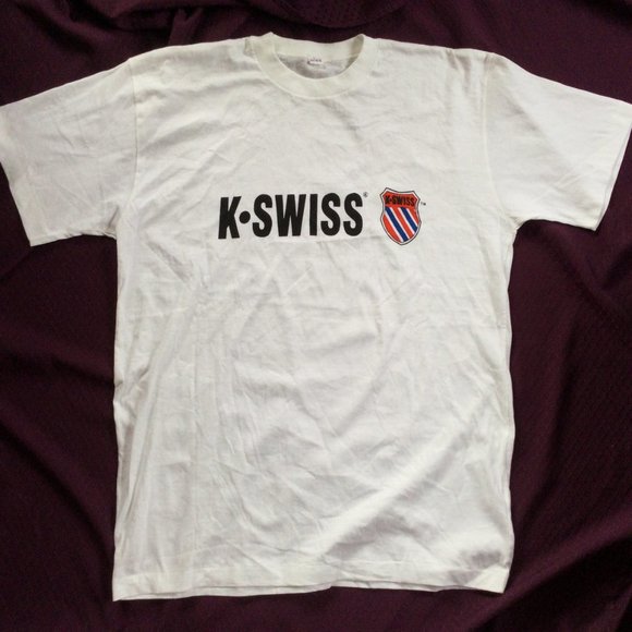 K-Swiss | Shirts | Kswiss Tshirt White Single Stitch Graphic Tee | Poshmark